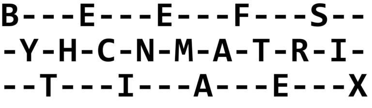 Rail Fence Cipher – beanz Magazine